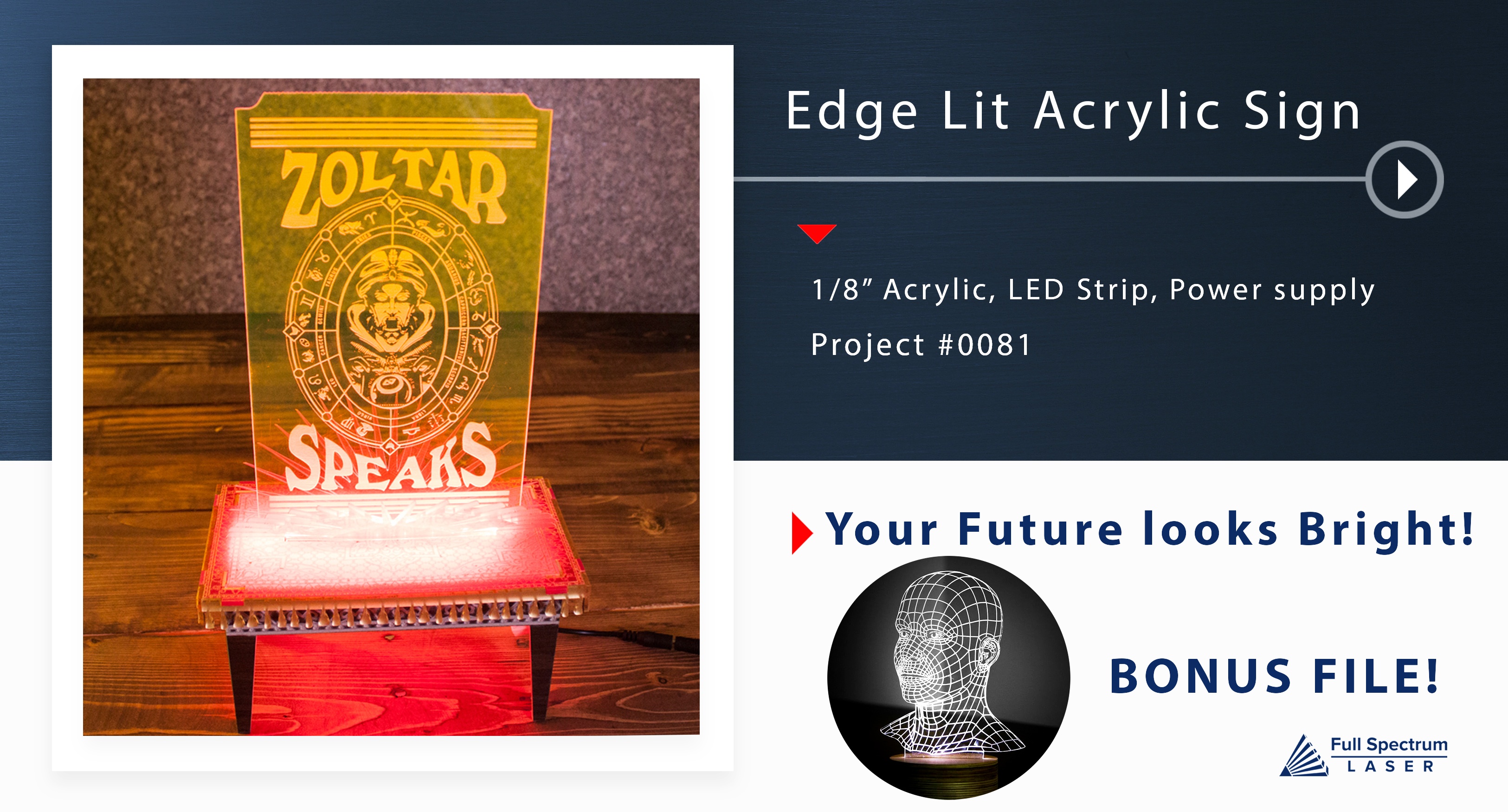 #0081 Edge Lit Acrylic Light